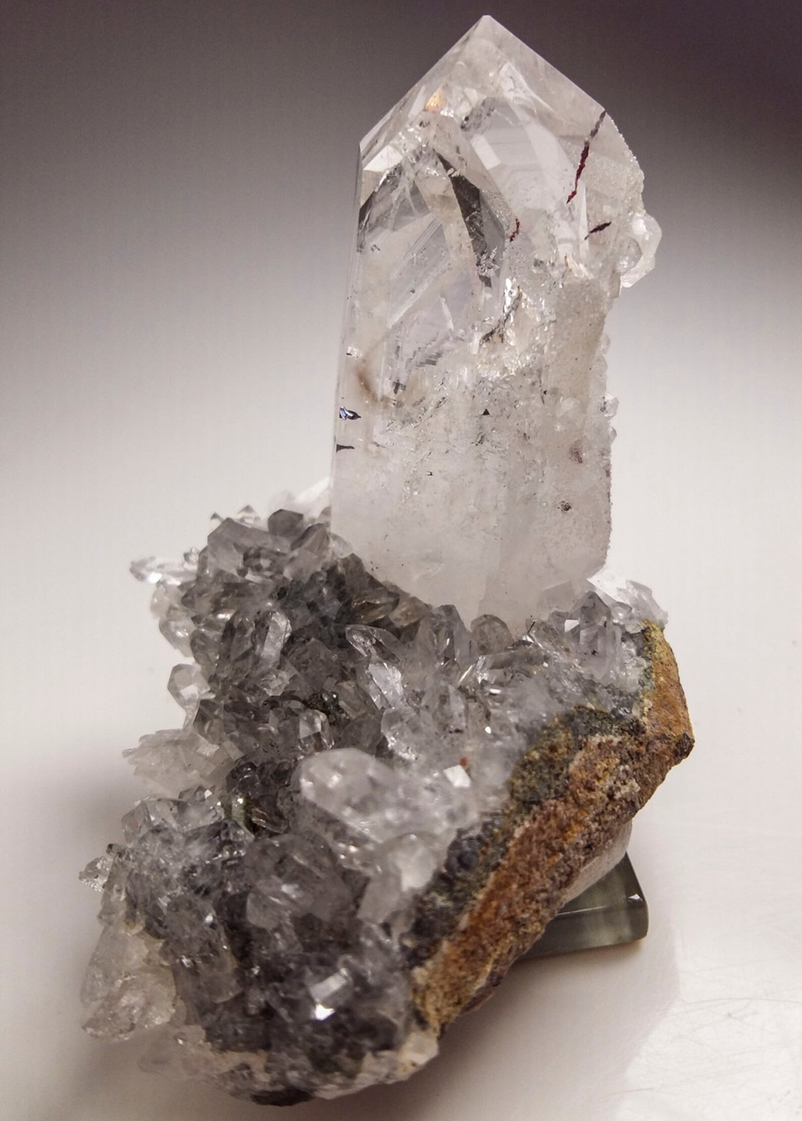 Wow! Quartz Crystal Cluster With Analcime, Hematite Flecks, Brandberg ...
