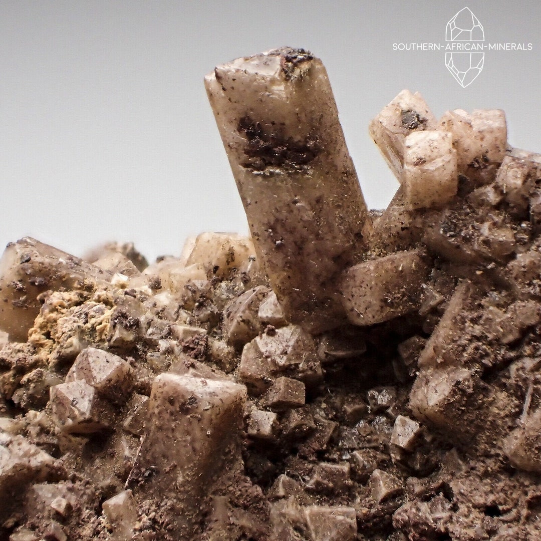 Calcite on Manganese Crystal Specimen, Kalahari Mineral Fields South ...