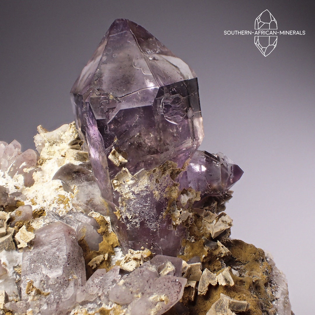 Lovely Brandberg Lustrous Amethyst Smoky Quartz Crystal Sceptre on ...