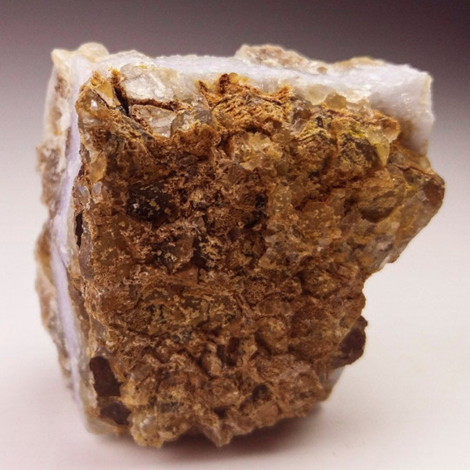 Blue Lace Agate With Calcite Crystal Specimen, Northern Cape South ...