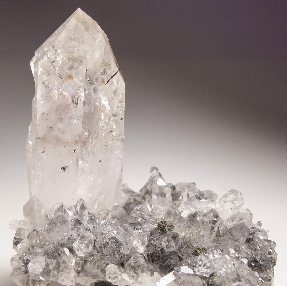Wow! Quartz Crystal Cluster With Analcime, Hematite Flecks, Brandberg ...