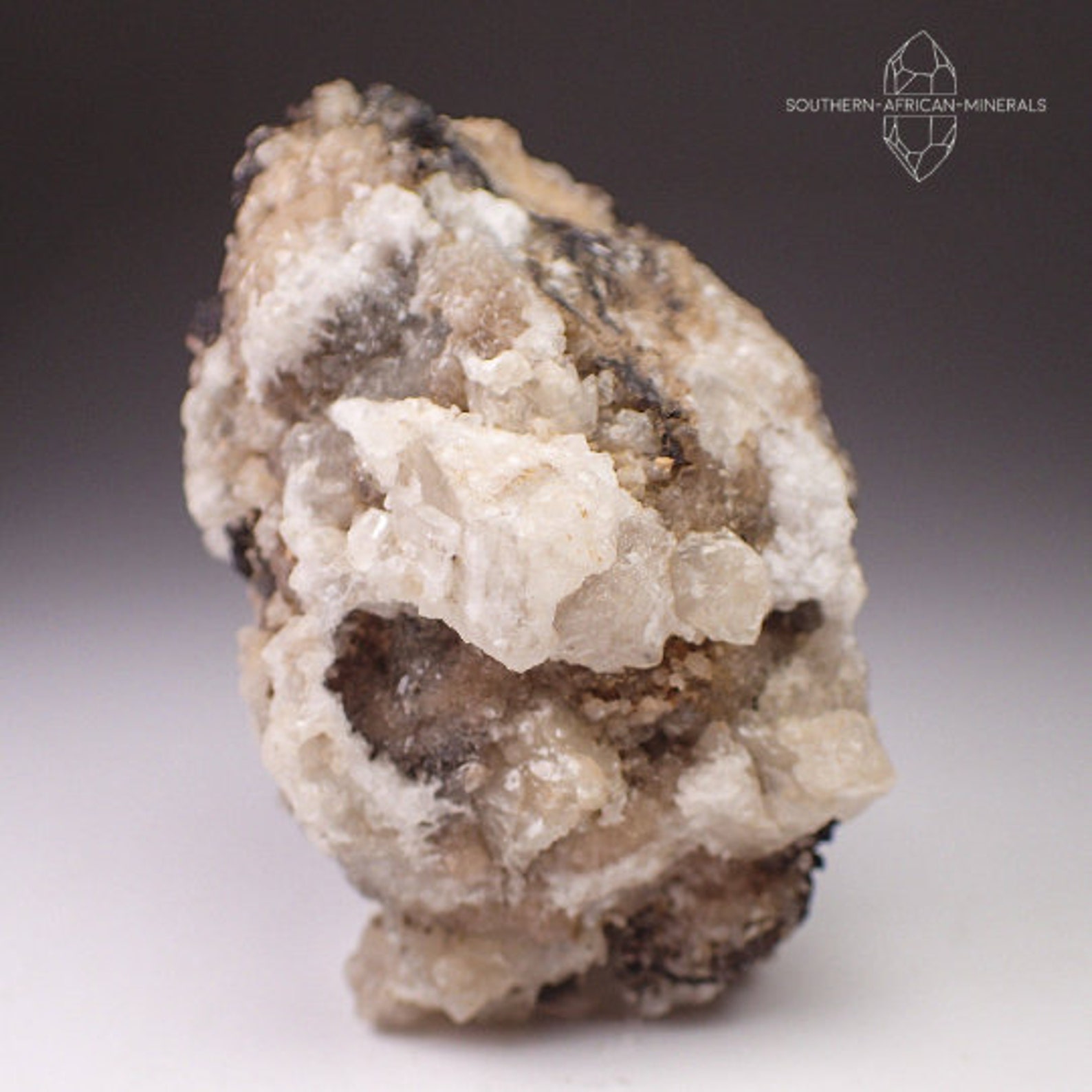 Olmiite and Calcite Crystal Specimen, Kalahari Manganese Fields South ...