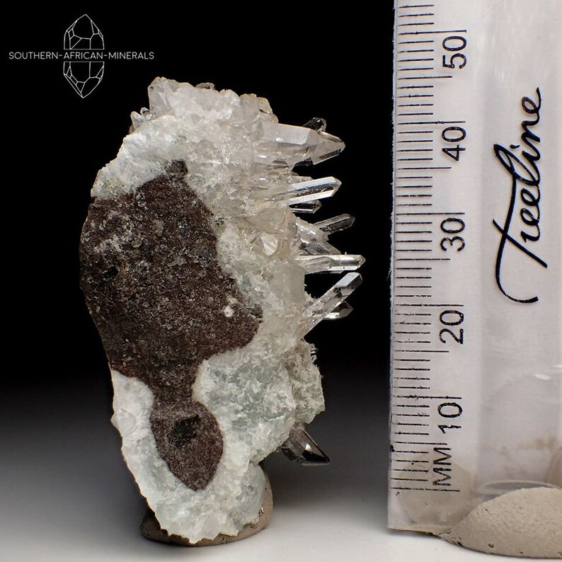 Lustrous Quartz Crystal Cluster With Prehnite and Calcite - Etsy Lustrous Quartz Crystal Cluster With Prehnite and Calcite - Etsy