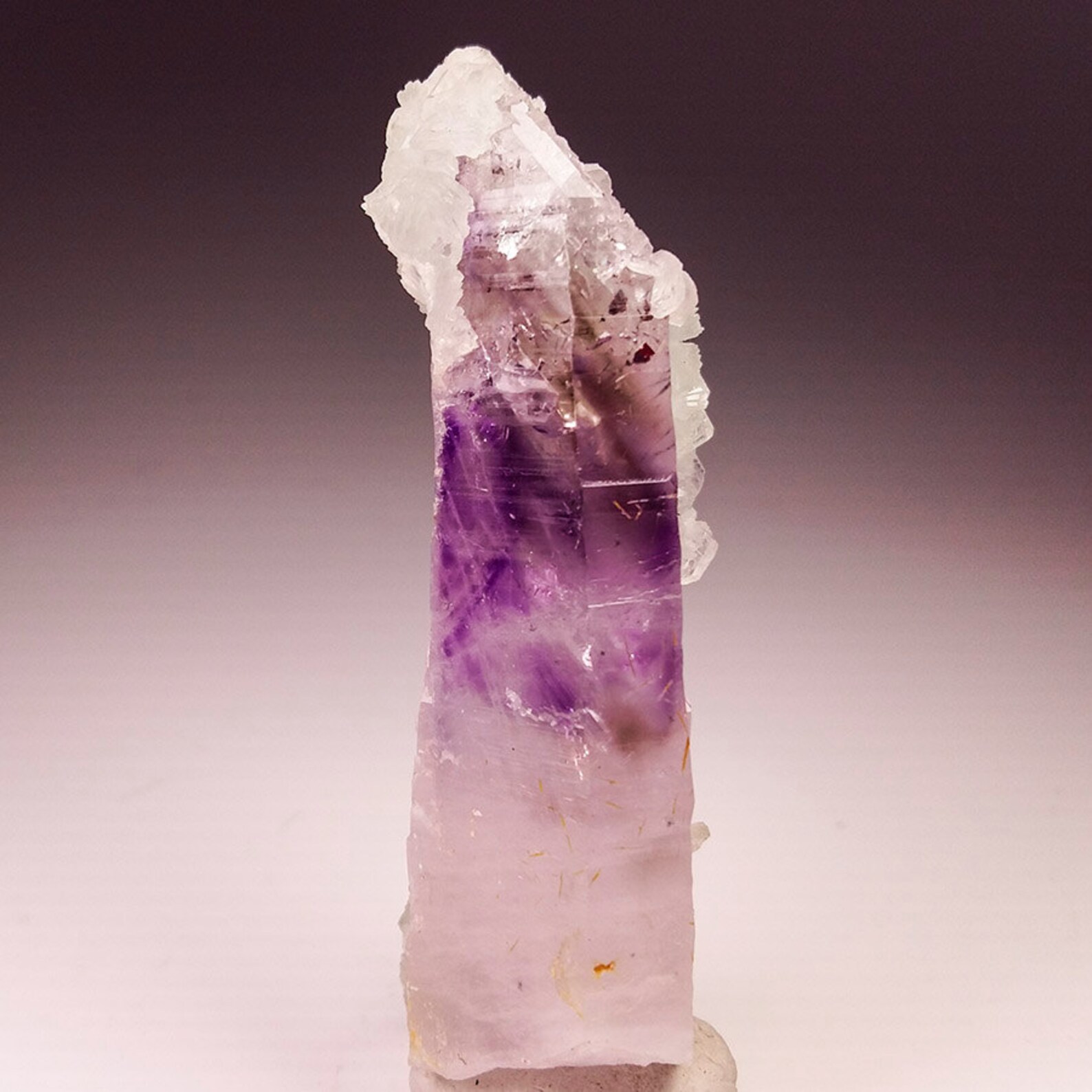 Large Smoky Amethyst Enhydro Quartz Crystal With Prehnite - Etsy