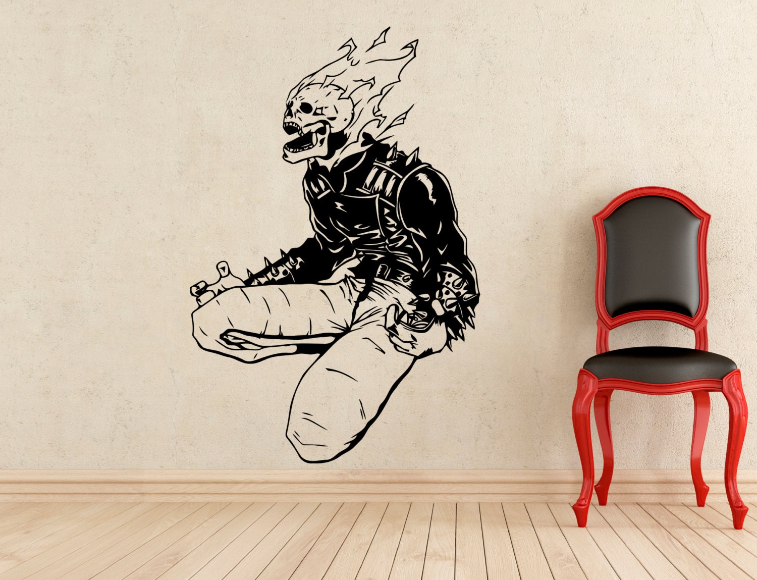Ghost Rider Stickers Wall Vinyl Decals Home Interior Murals | Etsy