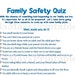 Family Safety Quiz, Family Activities, Kids Safety, Kids Conversation ...