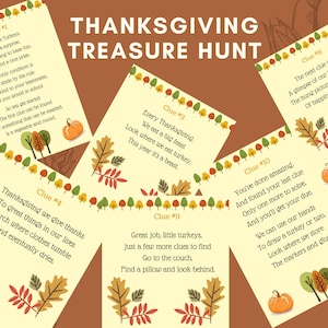 Thanksgiving Activity for Kids, Thanksgiving Treasure Hunt ...