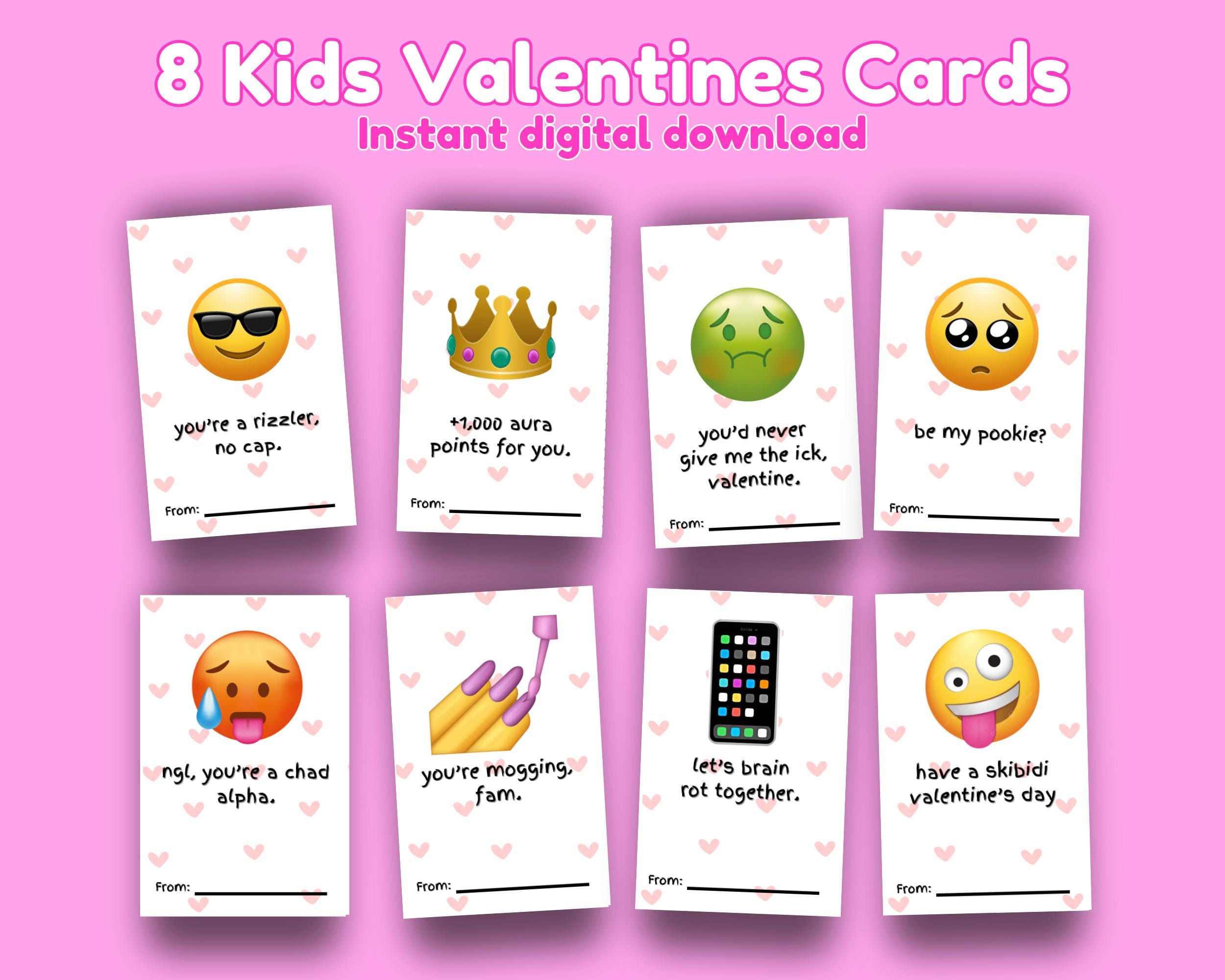Funny Kids Slang Valentine's Day Cards: Printable Valentines (PDF) - Etsy