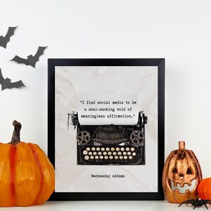 Halloween Printable Downloadable Wall Decor Wednesday Quotes Gallery ...