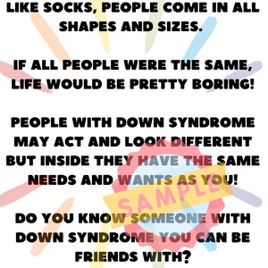 Downloadable World Down Syndrome Day Information Sheet Classroom WDSD ...