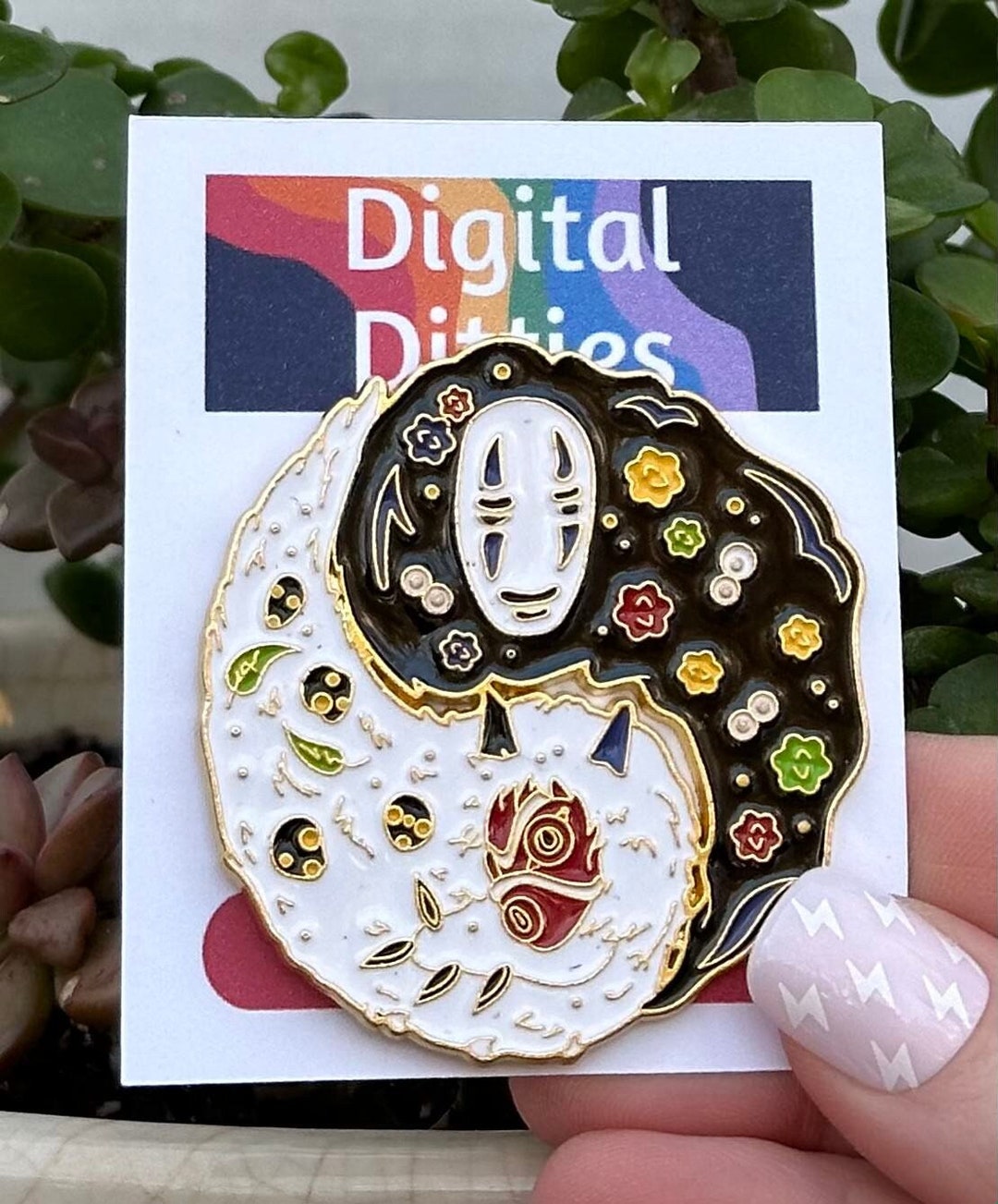 No-face Spirited Away Pin Hayao Miyazaki Movies Anime Pin Ying-yang Pin ...