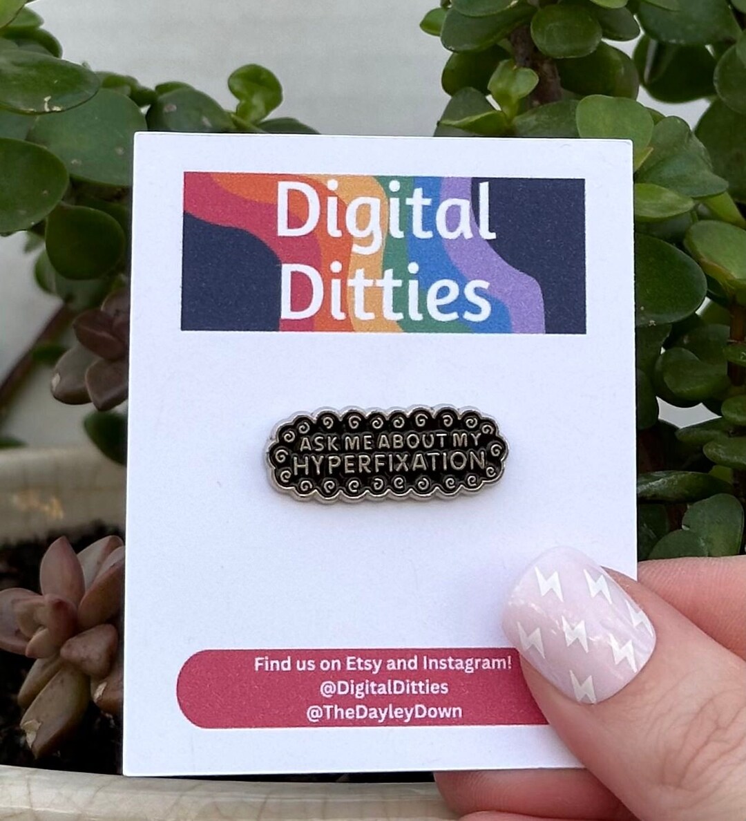 Ask Me About My Hyperfixation Pin ADHD Pin Mental Health Pin - Etsy