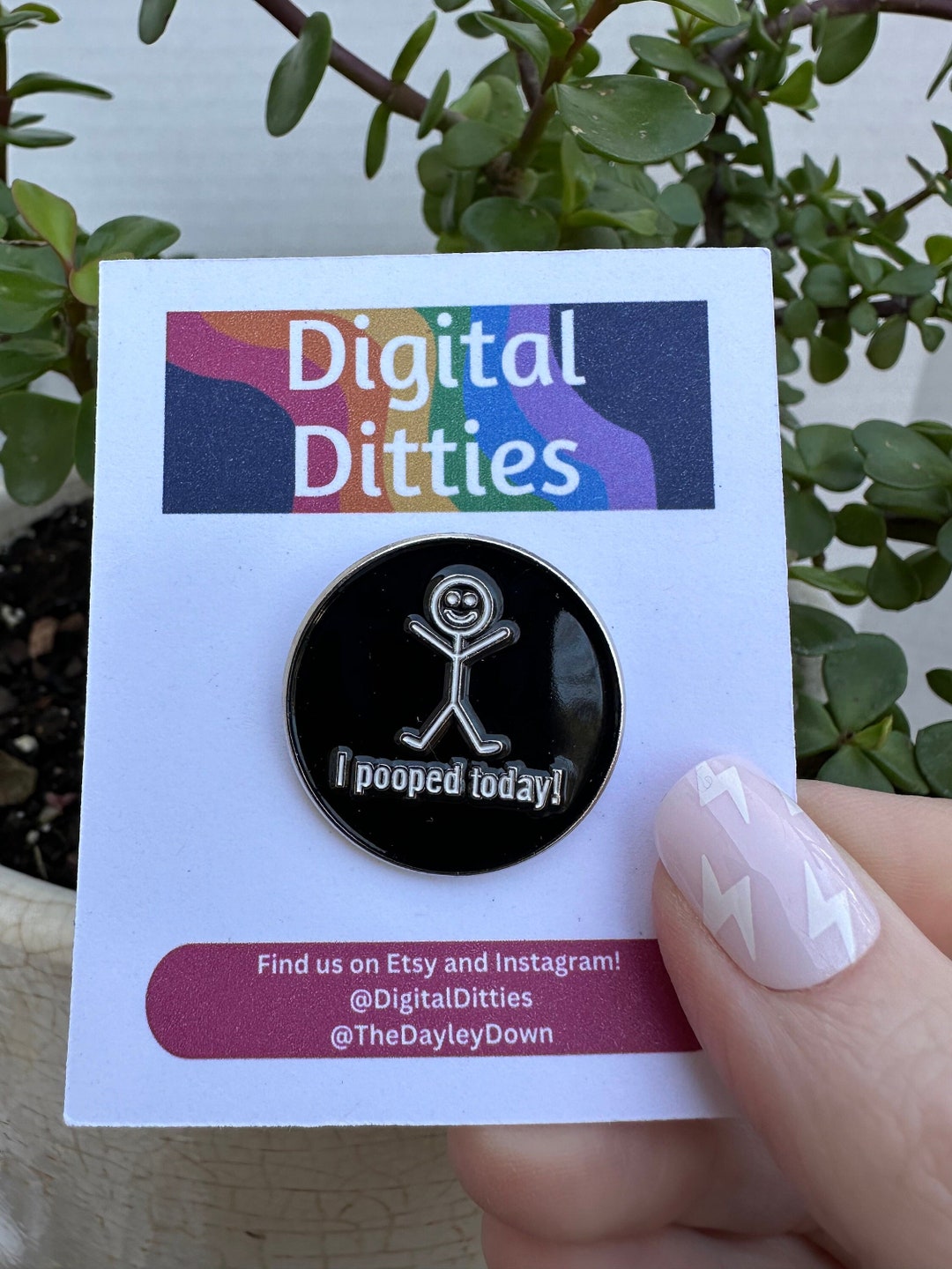 I Pooped Today Pin Gag Gift for Him Funny Pin Valentines Gift Office ...