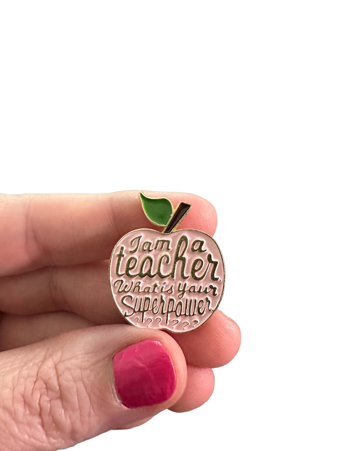 I Am a Teacher What's Your Superpower Enamel Pin Teacher Gift Teacher ...