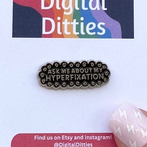 Ask Me About My Hyperfixation Pin ADHD Pin Mental Health Pin - Etsy