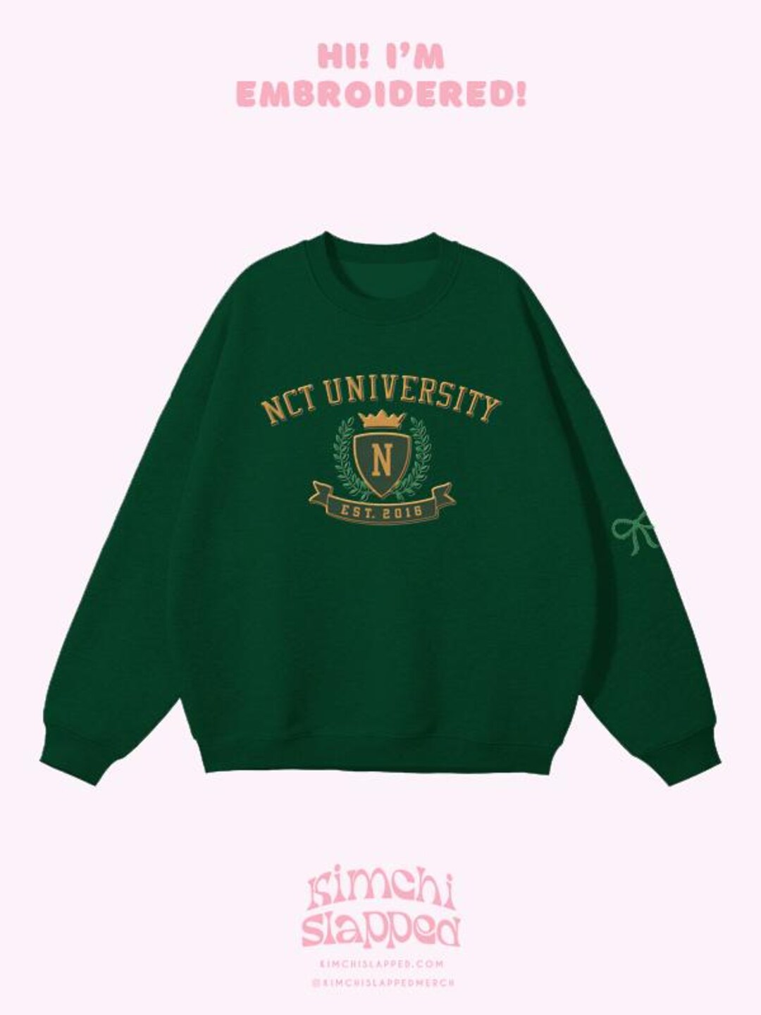 Nct K-pop Embroidered Sweatshirt, Nct Embroidered Crewneck, Nct 127 ...