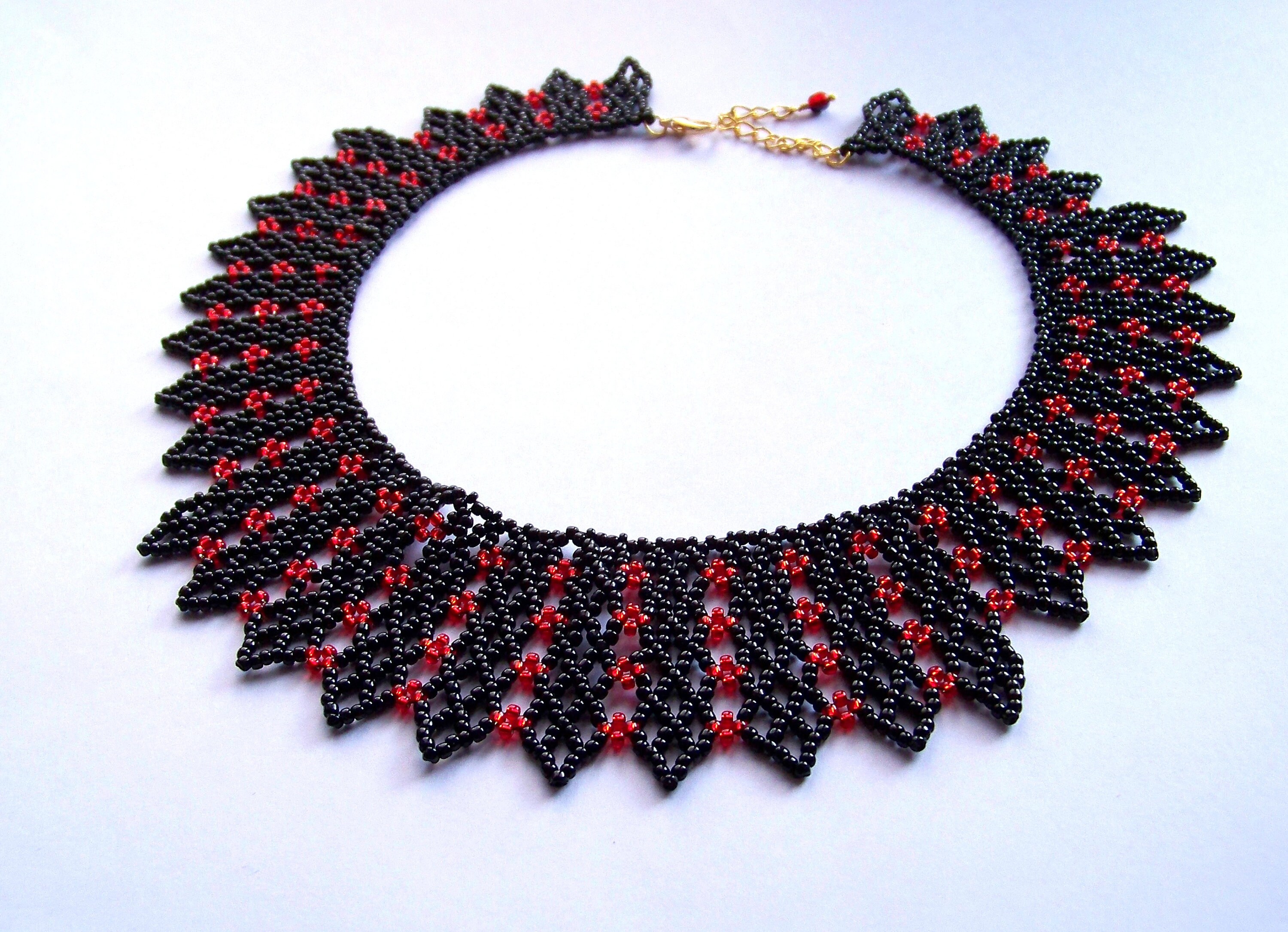 Bead Collar Necklace for Women, Beaded Necklace, Statement Necklace ...