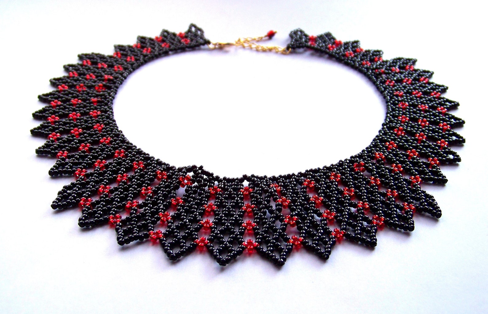 Bead Collar Necklace for Women, Beaded Necklace, Statement Necklace ...
