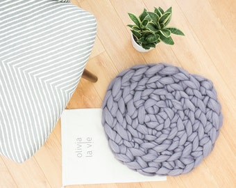 Knit Circular Rug - Etsy