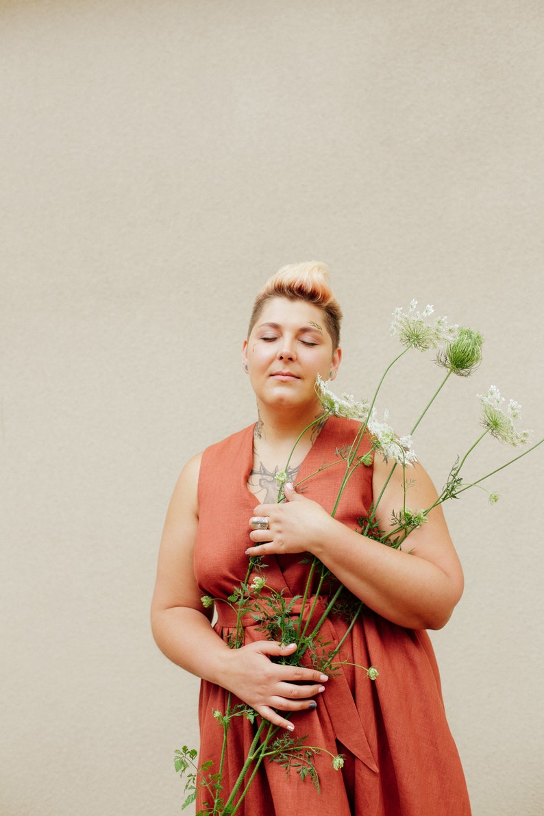 FREE Shipping,plus Size Clothing,womens Linen Dress,wraparound Dress ...