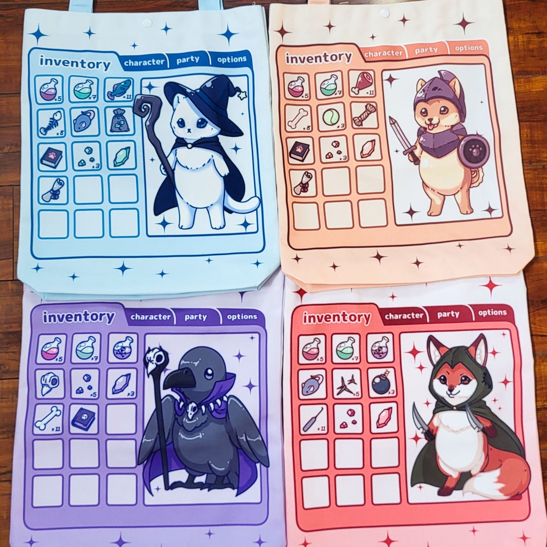 RPG Critter Inventory Totes Dnd TTRPG Tote Bags - Etsy