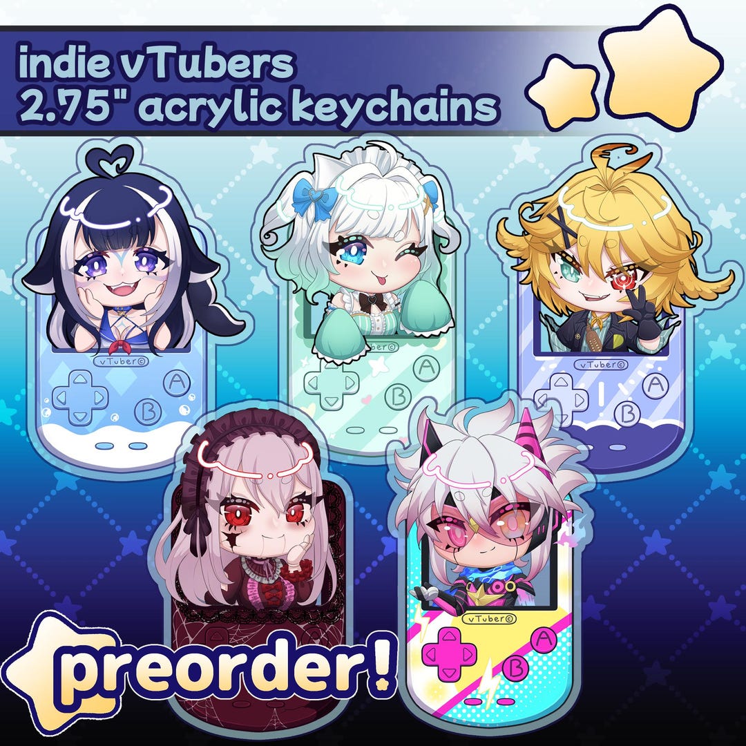 PREORDER | Indie Vtuber 2.75" Handheld Console Acrylic Keychains - Etsy