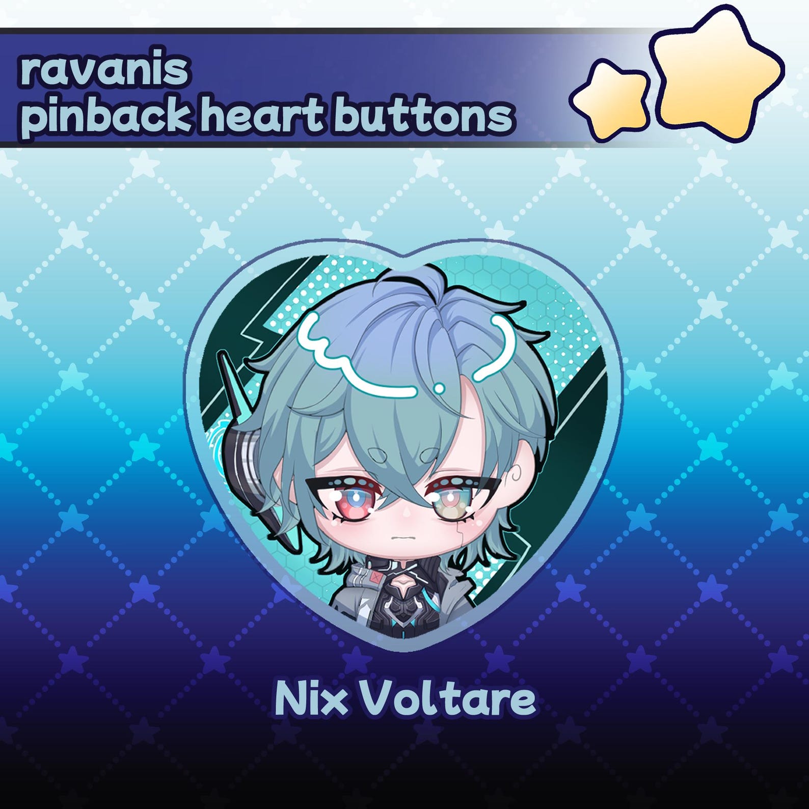 RAVANIS BUTTONS - Vtuber Oshi Heart Shaped Pinback Buttons - Etsy