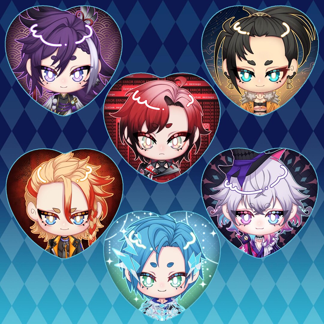 Vtuber Oshi Heart Buttons - Ver Holostars TEMPUS - Etsy