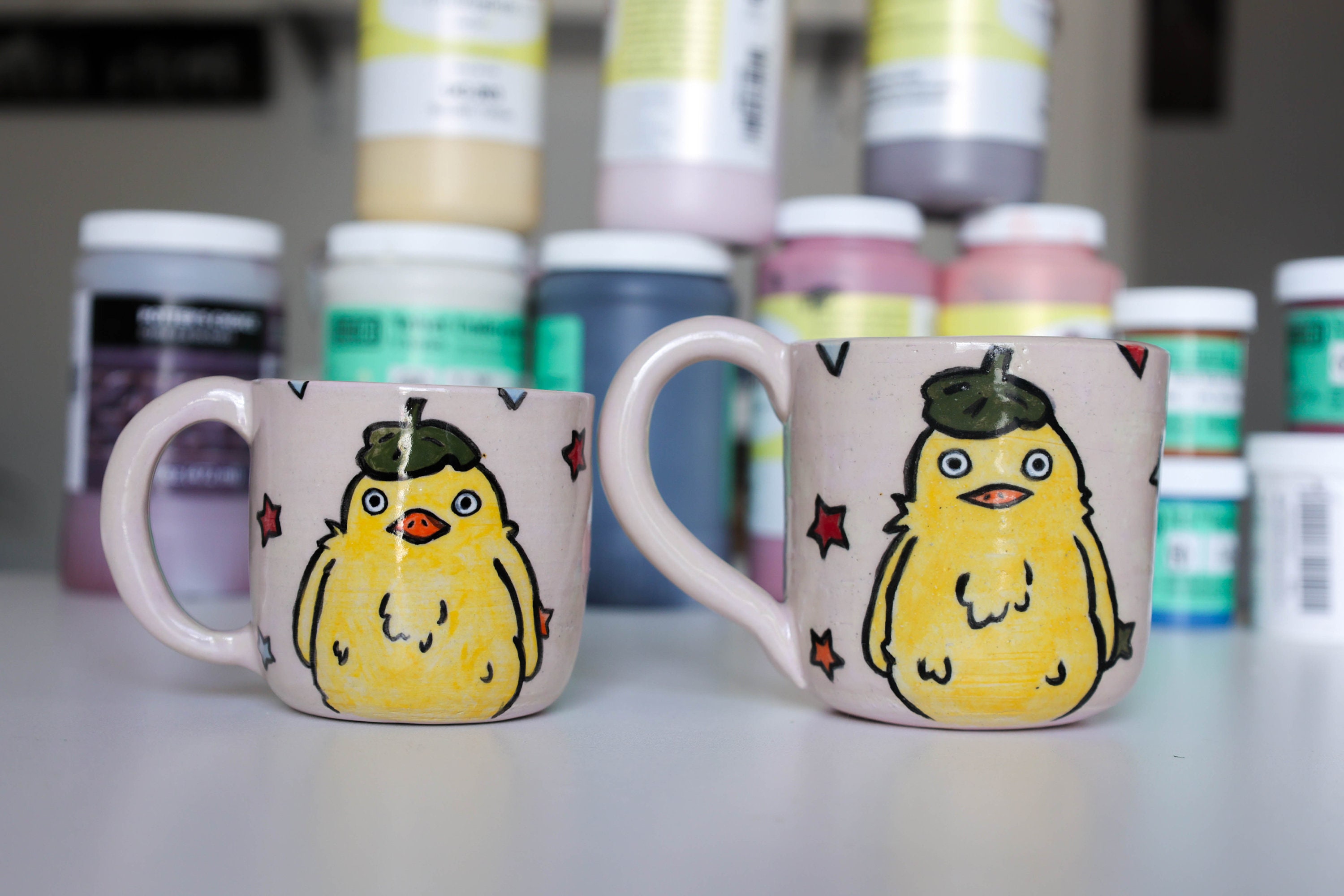 Ceramic Duck Mugs, Spirited Away Duck, Ceramic Mug, Handmade - Etsy