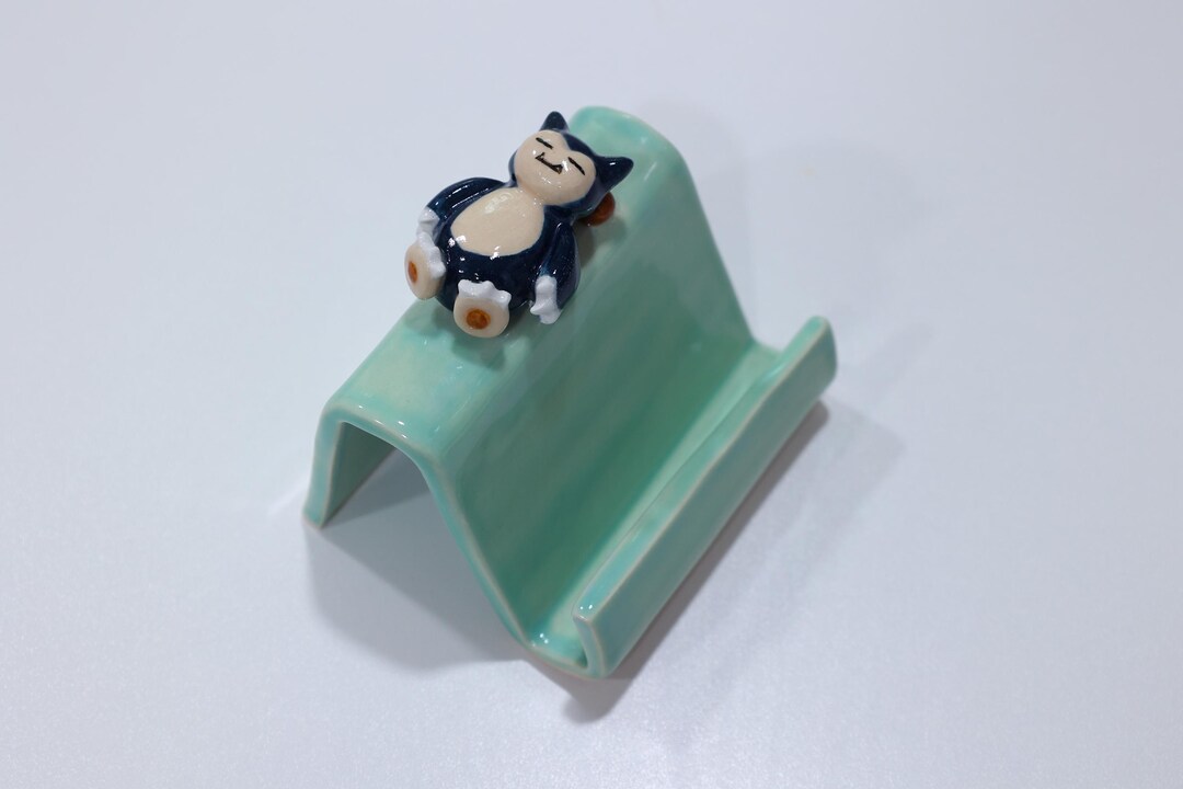 Sleeping Snorlax Phone Stand, Ceramic Phone Holder - Etsy