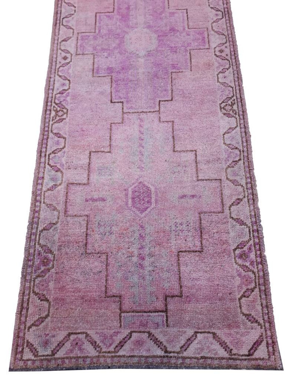 Vintage Pink Runner Rug Hallway Rug Pink Carpet Decorative | Etsy
