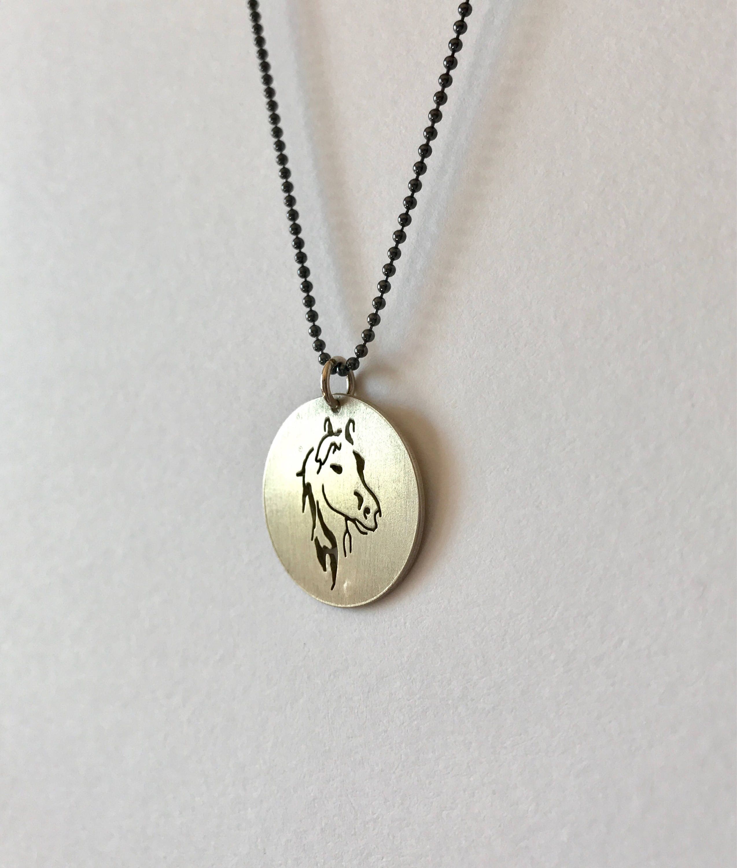 Horse Head Necklace-horse Jewelry - Etsy