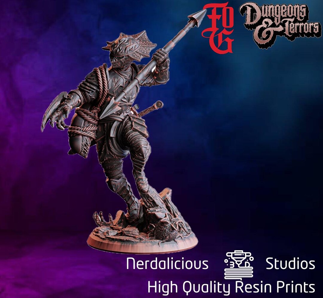 The Hunter Horror Predator Dnd Miniature 30mm 32mm - Etsy