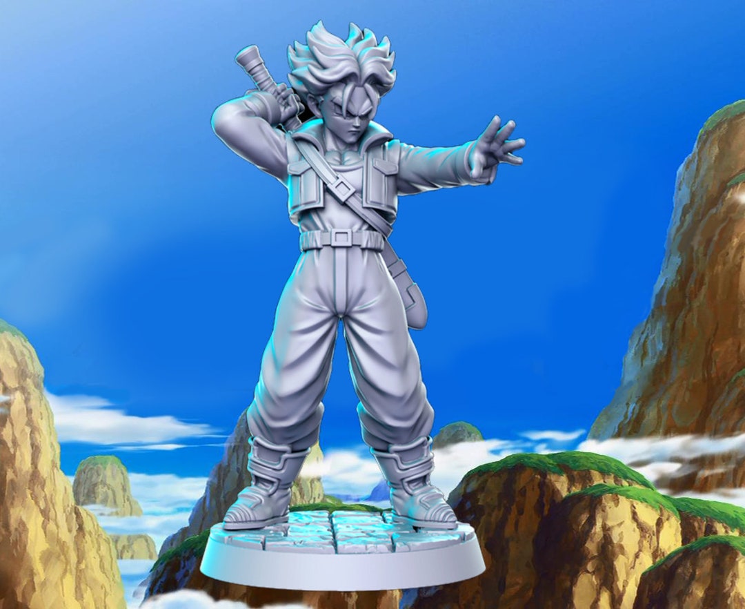 Purple Haired Swordsman 32mm 40mm Superhero Miniature Dnd Mini RN ...