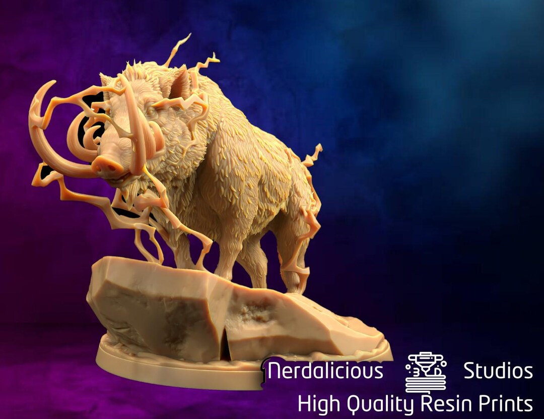 Gorthok, the Thunder Boar Dnd Minis 30mm 32mm Dungeon Monster Dragon ...