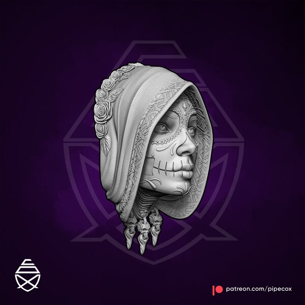 Rainbow Sugar Skull - Etsy