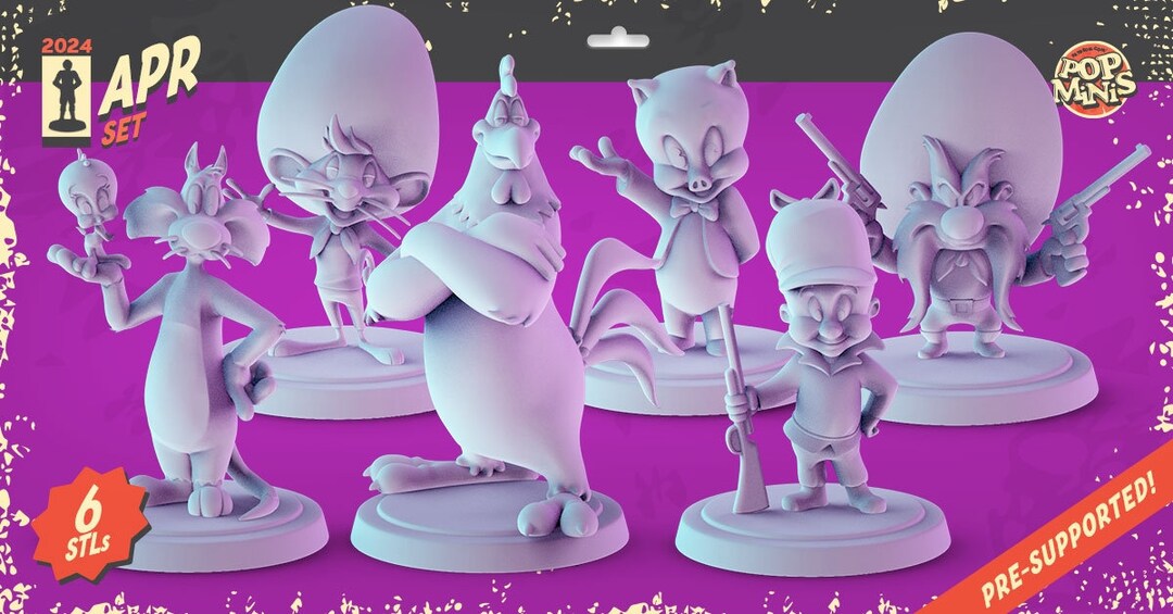 Looney Tunes Vol. 2 Dnd Minis 32mm 40mm Pop Minis - Etsy