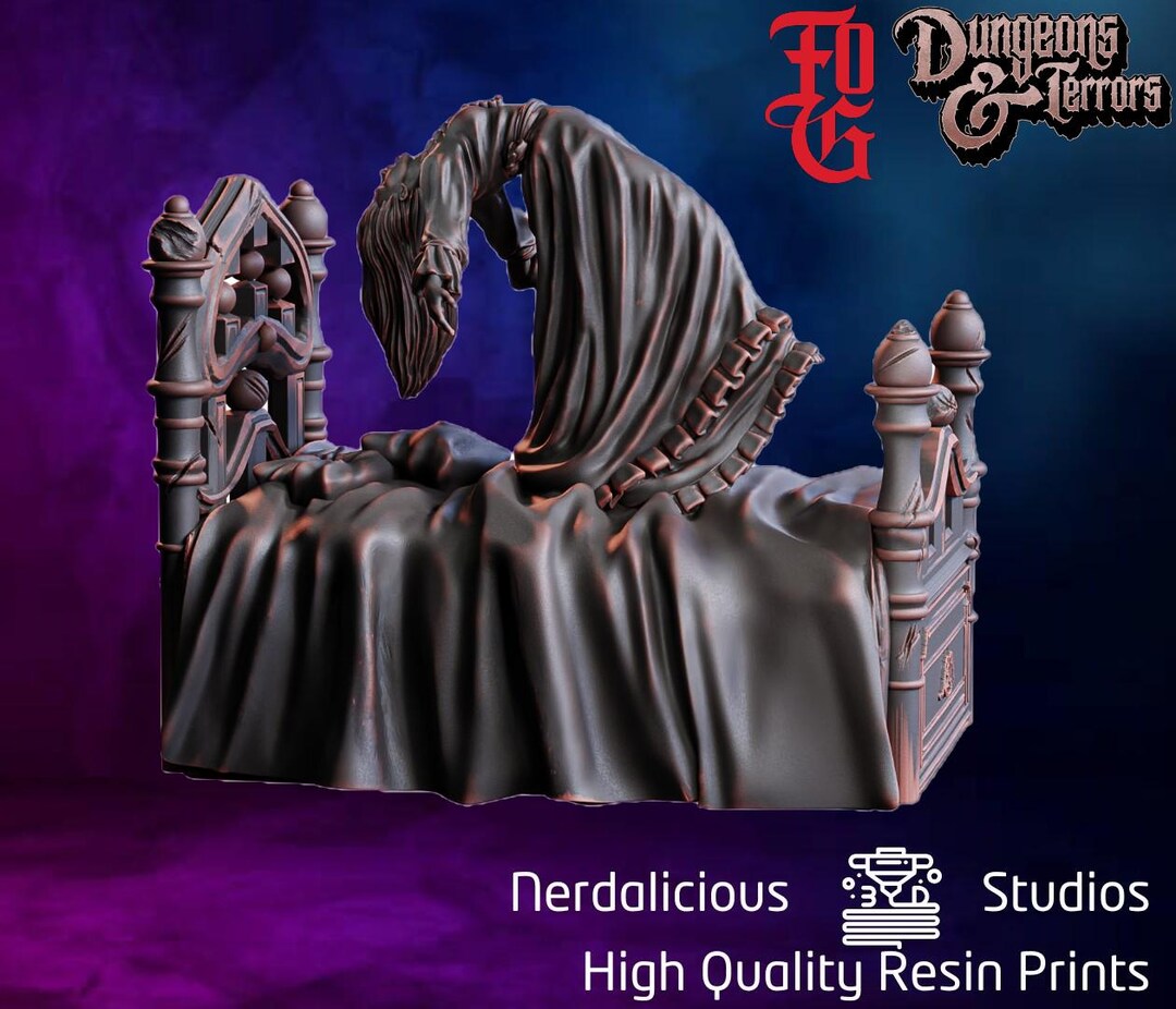 The Girl, Bed Horror Exorcist Dnd Miniature 30mm 32mm - Etsy