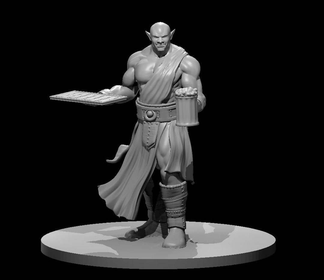 Half Ogre Male Monk Chef 32mm 40mm Dungeons and Dragons Gaming ...