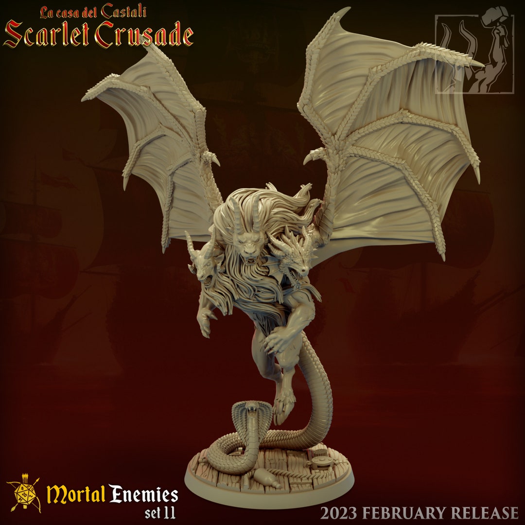 Chimera Dnd Miniatures Monsters Dungeons and Dragons - Etsy