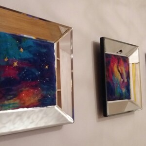 Space Felt Picture Textile Art, Nebula Galaxy, Colourful Stars ...