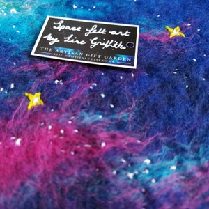 Space Felt Picture Textile Art, Nebula Galaxy, Colourful Stars ...