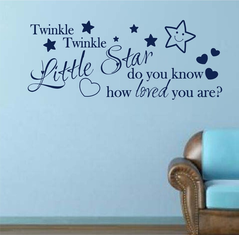 Twinkle Twinkle Wall Art Sticker - Etsy