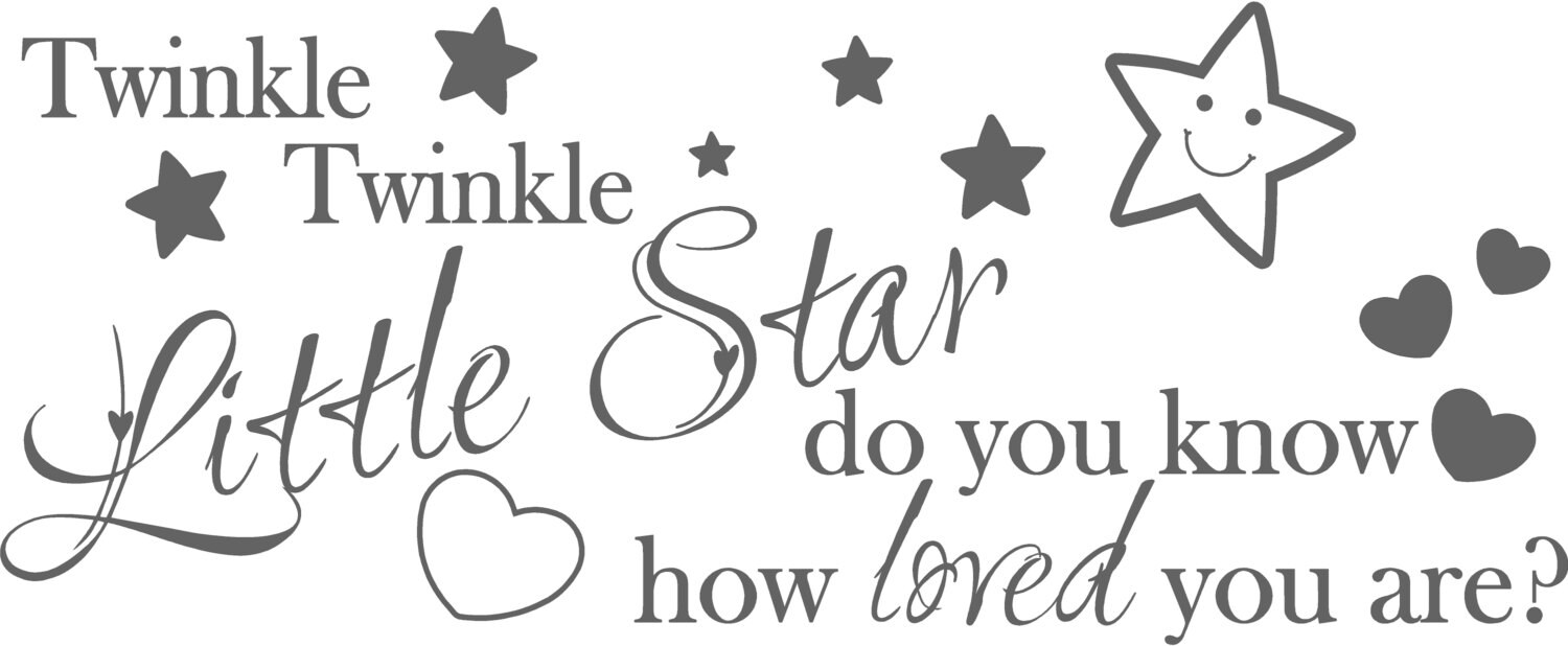 Twinkle Twinkle Wall Art Sticker - Etsy