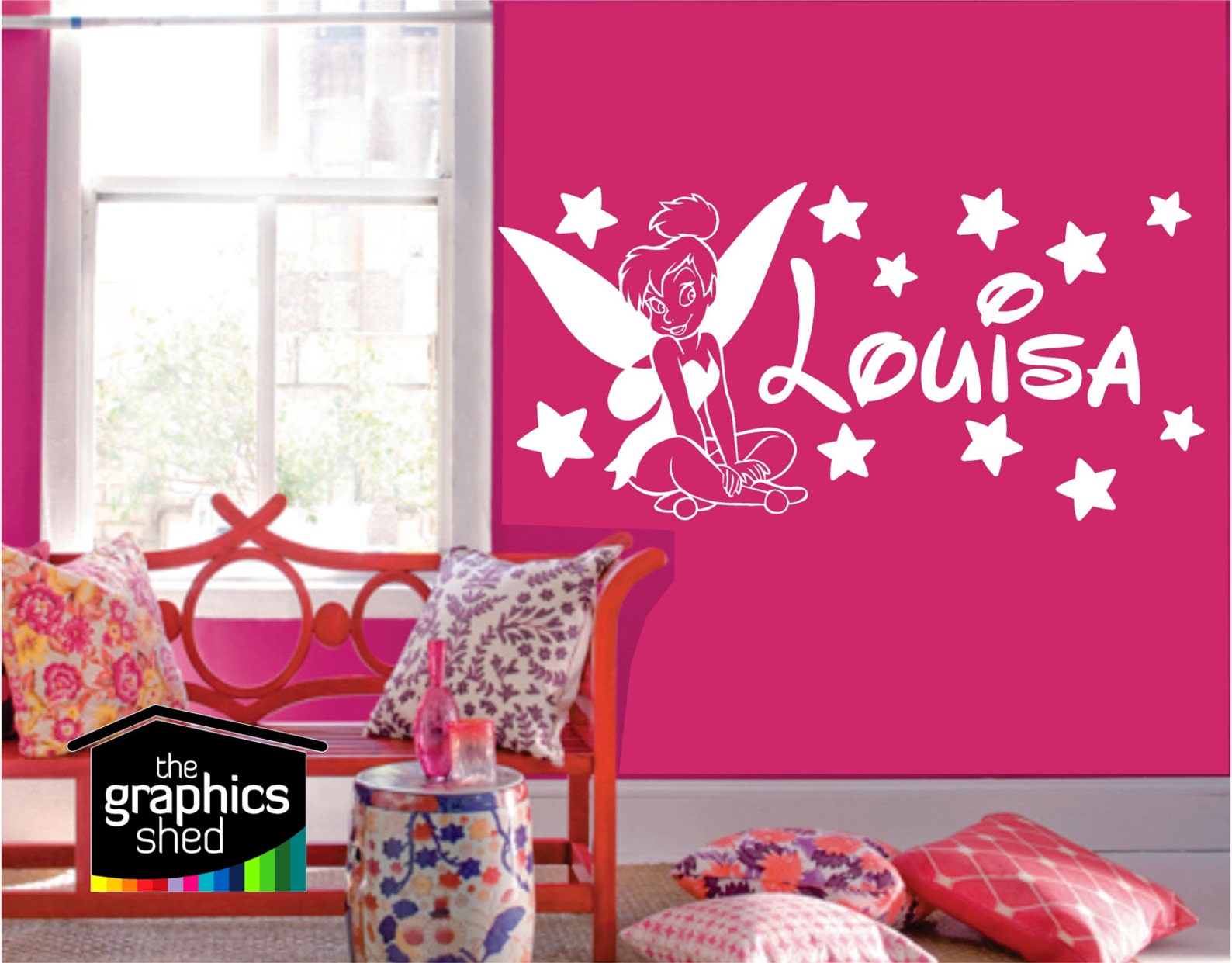 Personalised Tinkerbell Wall Sticker - Etsy