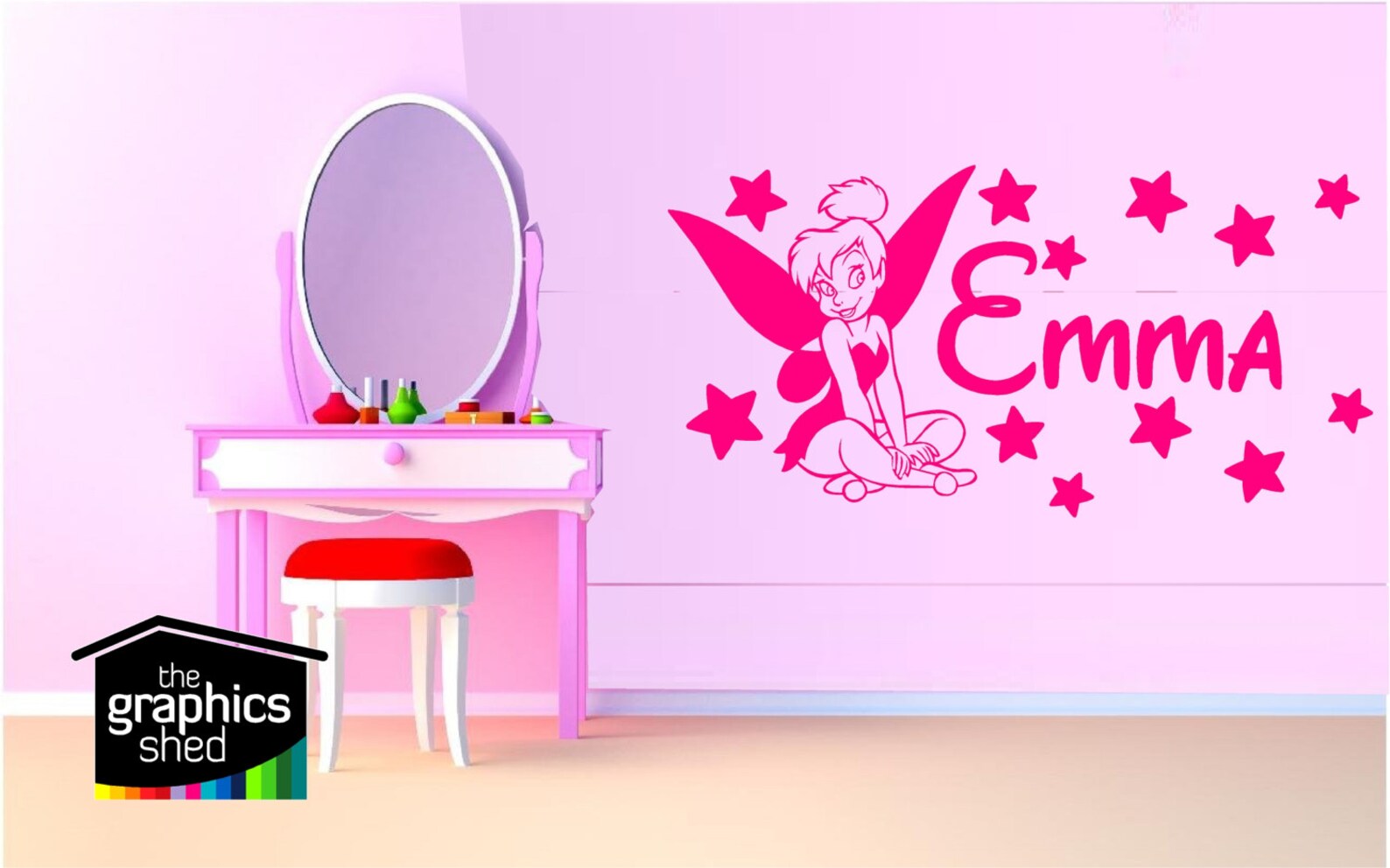 Personalised Tinkerbell Wall Sticker - Etsy