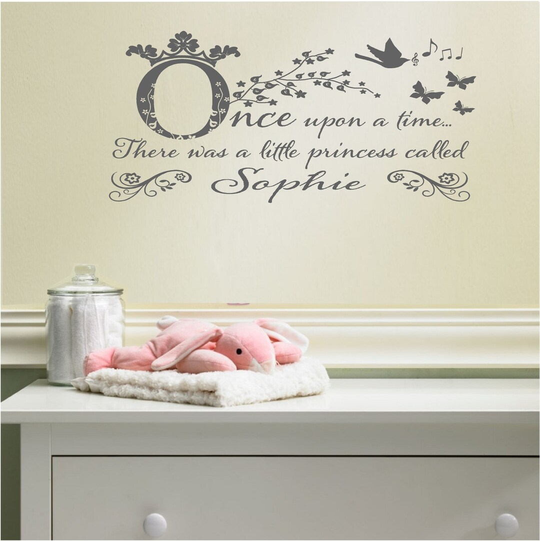 Once Upon a Time Personalised Wall Sticker - Etsy