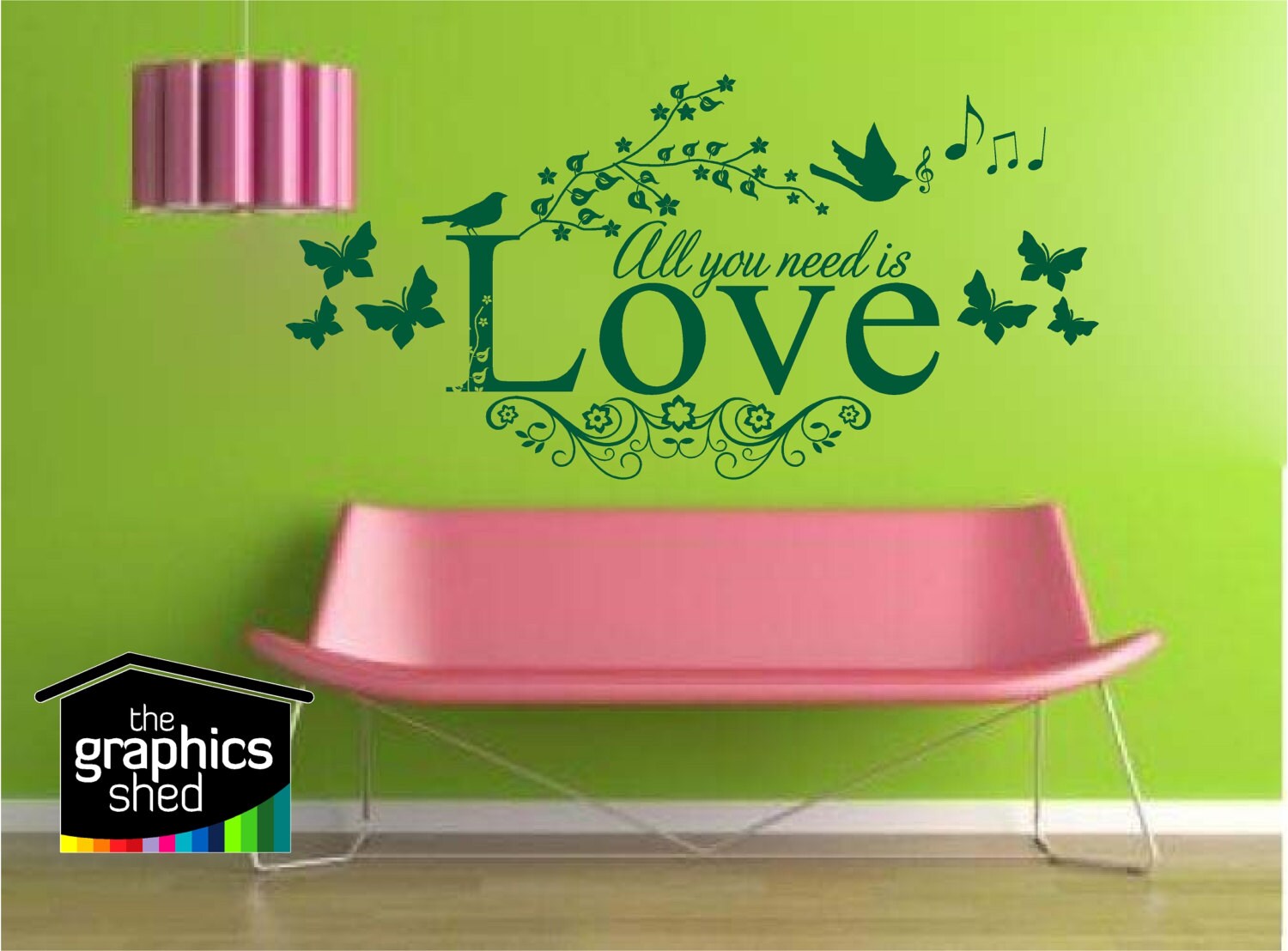 All You Need is Love Wall Sticker - Etsy