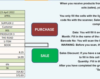Excel Spreadsheet Barcode - Etsy