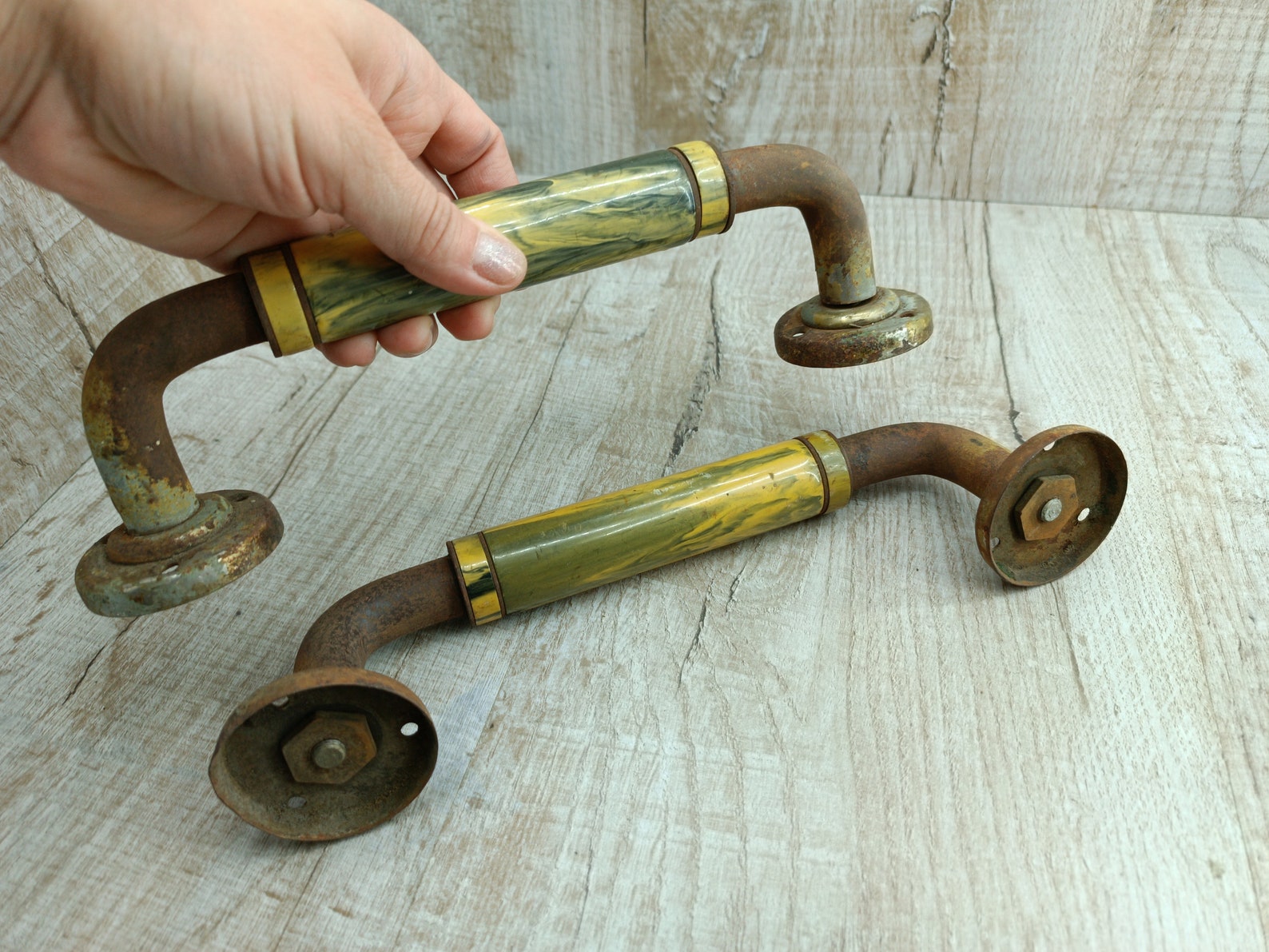 Vintage Door Handles Giant Metal Door Handles With Mummy - Etsy